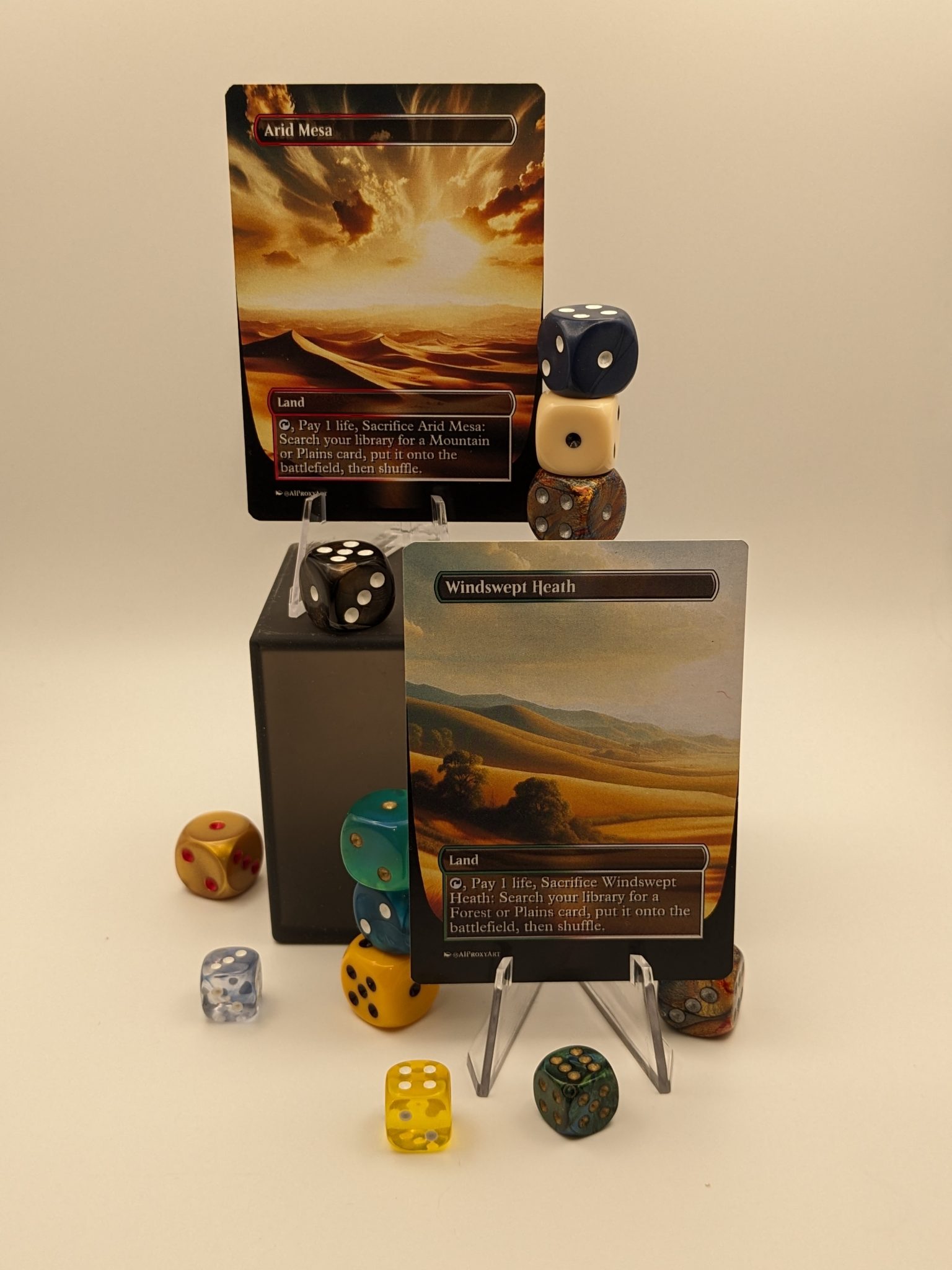 Custom Fetch Land Proxies Bundle for MTG - Artistic Magic Cards Set - Arid Mesa, Misty ...