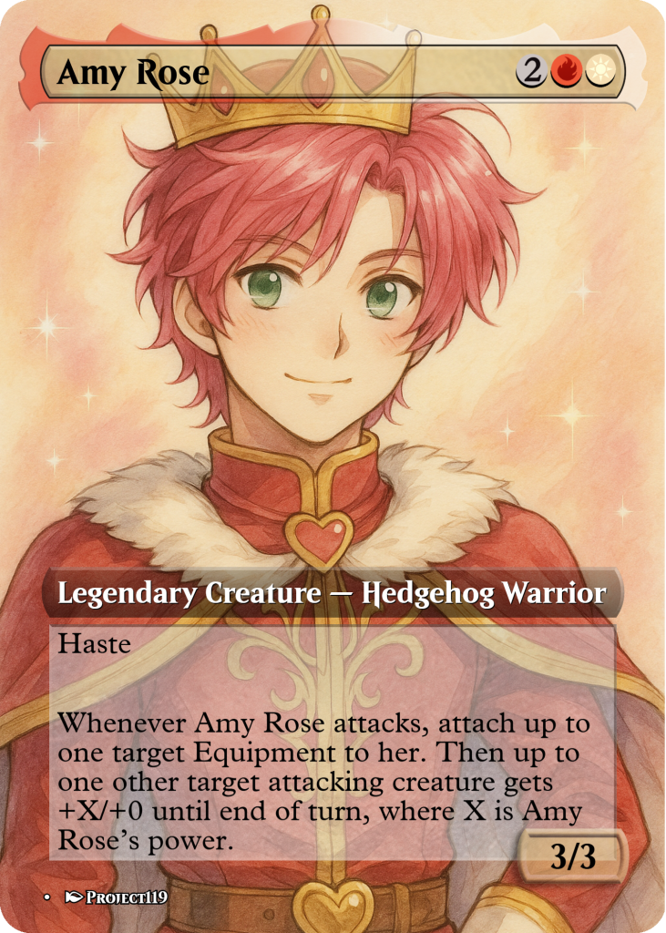 Amy Rose – Prince of Power | Shoujo Fantasy MTG Commander Card - MTGEtsy