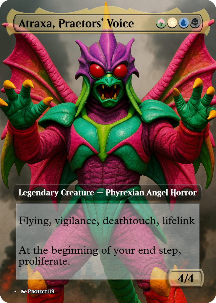 Atraxa, Praetors’ Voice – MTG Kaiju Rubber Suit - MTGEtsy