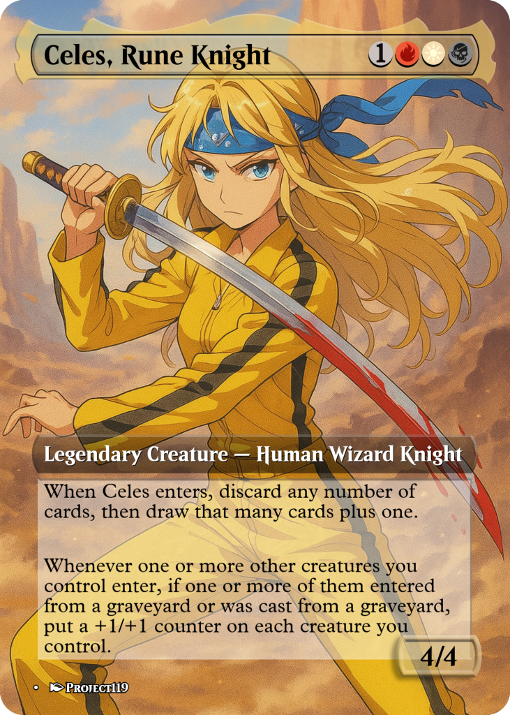 Celes, Rune Knight – MTG Proxy Inspired by Kill Bill & Anime Legends ...