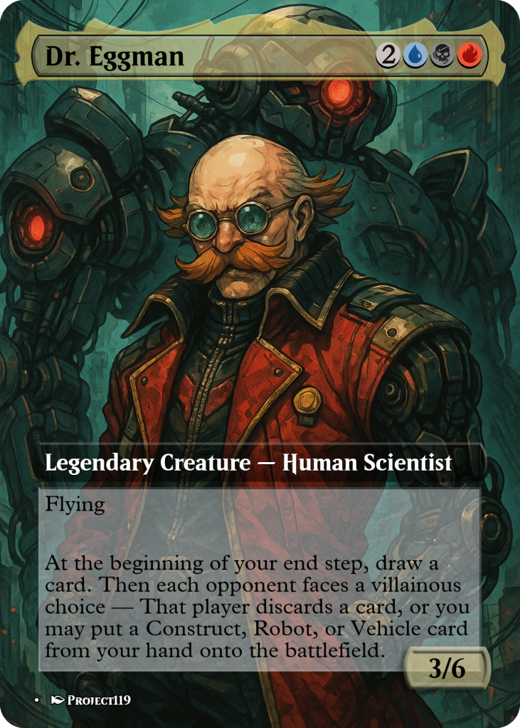 Dr. Eggman – Cyberpunk Villain Commander MTG Custom Card - MTGEtsy