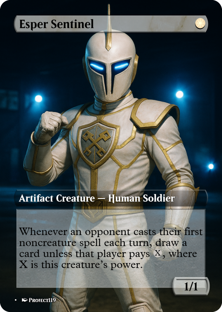 Esper Sentinel – Ivory Enforcement Suit MTG Card (Rubber Suit Series ...