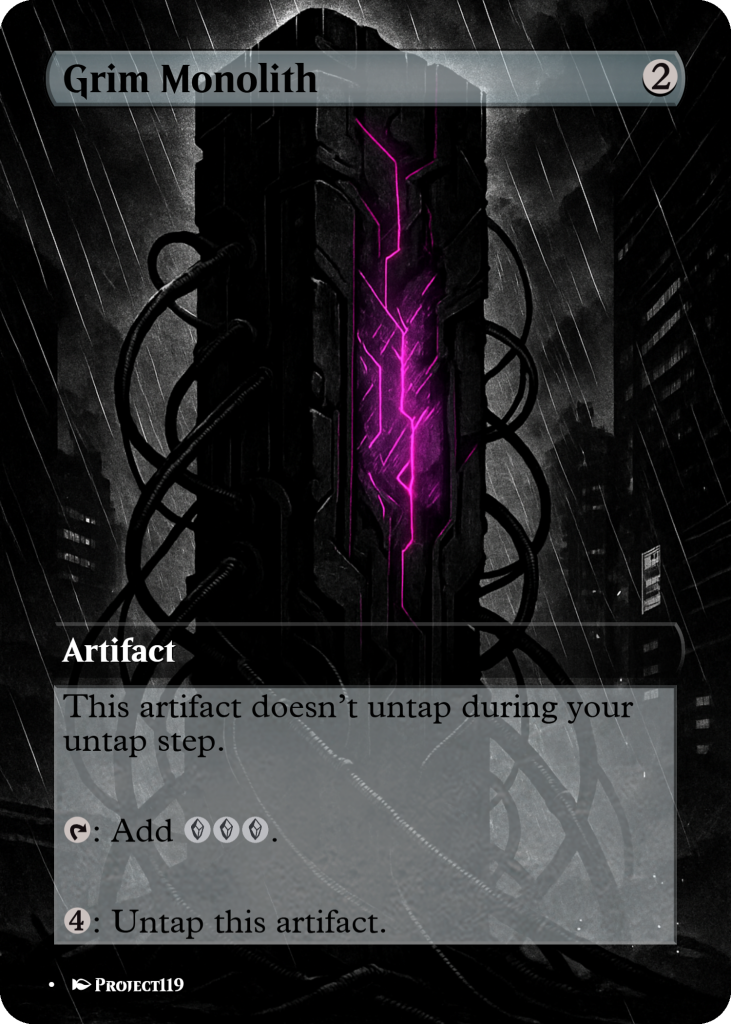Grim Monolith – Neon Core Cyberpunk Edition - MTGEtsy