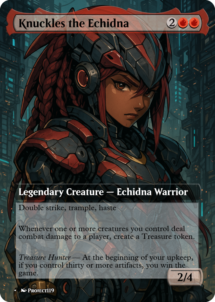 Knuckles the Echidna – Cyberpunk Commander MTG Card - MTGEtsy