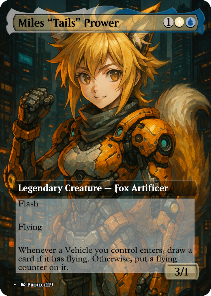 Miles “Tails” Prower – Fox Artificer Ace | Cyberpunk MTG Commander ...
