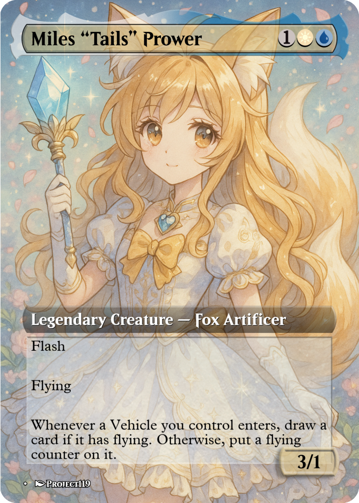 Miles “Tails” Prower – MTG Custom Card - MTGEtsy