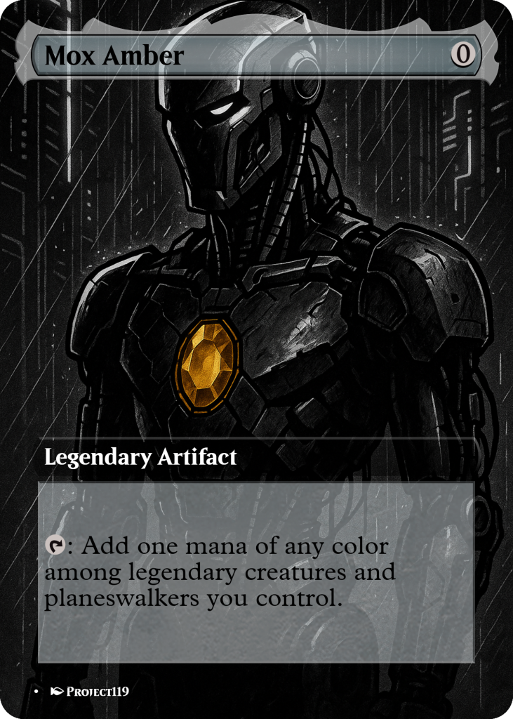Mox Amber – Cyberpunk Android Edition (Amber Core Glimmer) - MTGEtsy