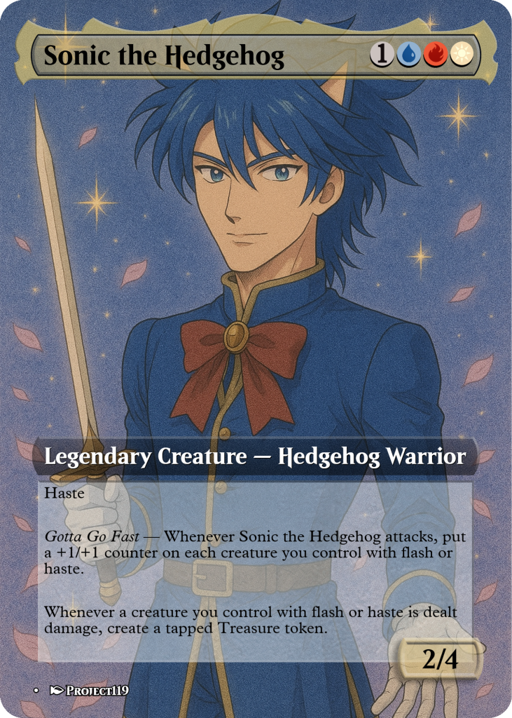 Sonic the Hedgehog – Shoujo Fantasy MTG Commander Card - MTGEtsy