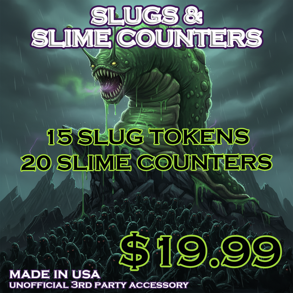 SLUG TOKEN and SLIME COUNTERS BUNDLE PACK - 15 SLUGS & 20 COUNTERS ...